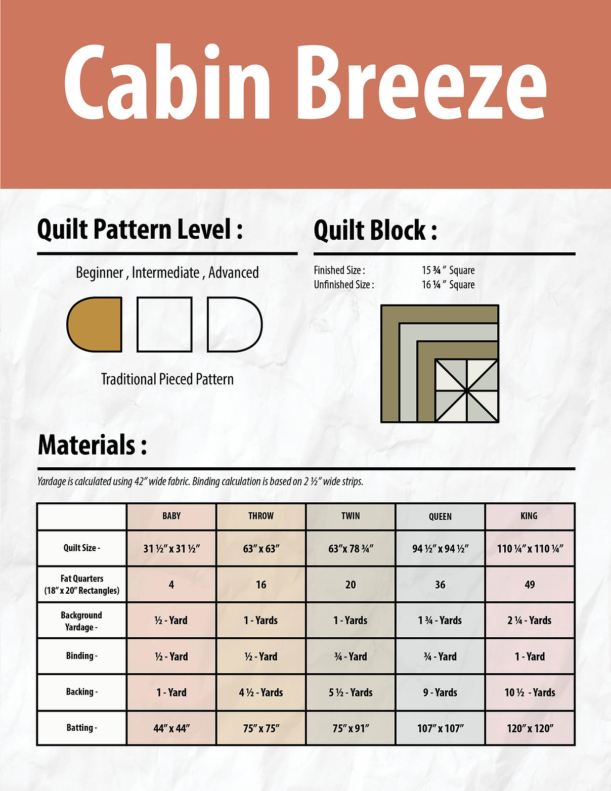 Cabin Breeze Quilt Mock-Up