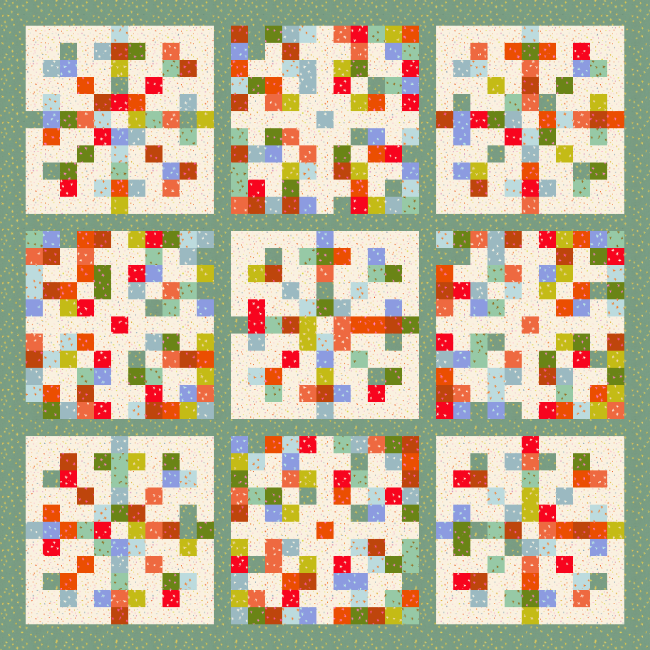 In a Flurry Quilt Mock-Up