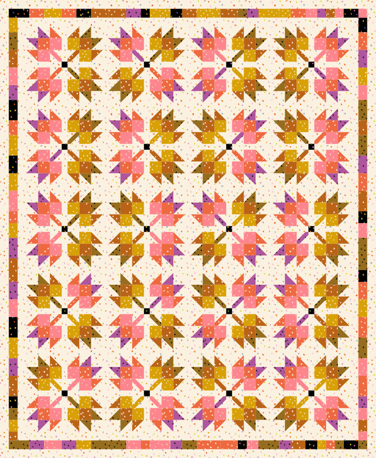 Leaf Pile Quilt Mock-Up