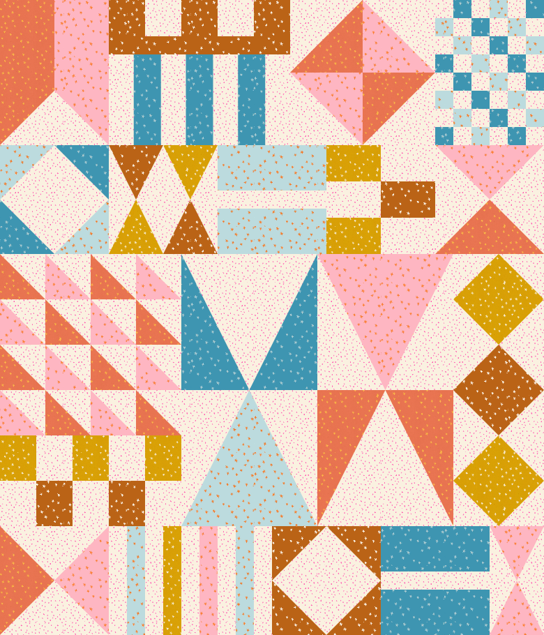 Modern Mosaic Quilt Mock-Up