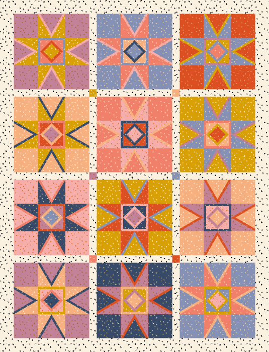 Strawflower Quilt Mock-Up